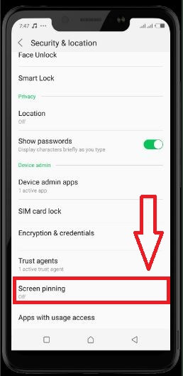 How To Enable Screen Pining On Android